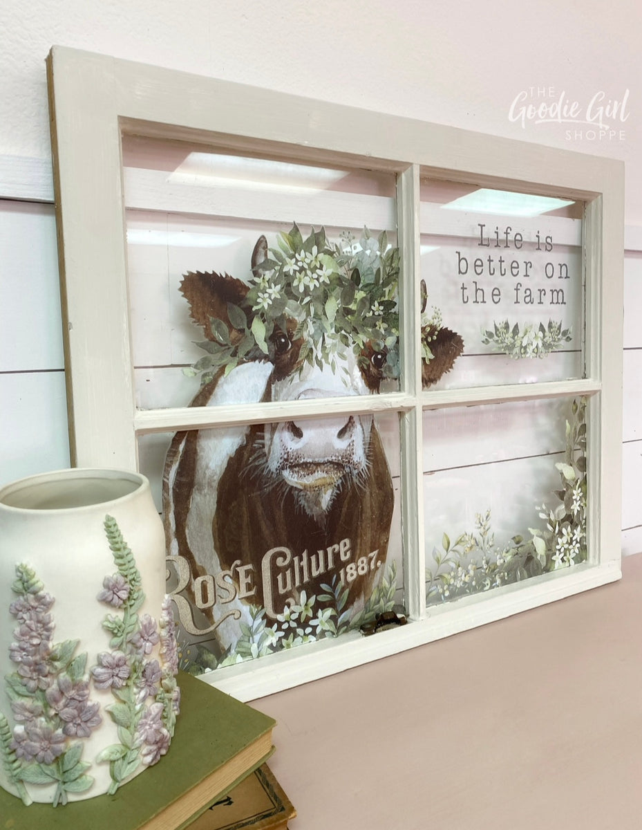 Vintage Window w/ Transfer Design WorkShoppe – The Goodie Girl Shoppe